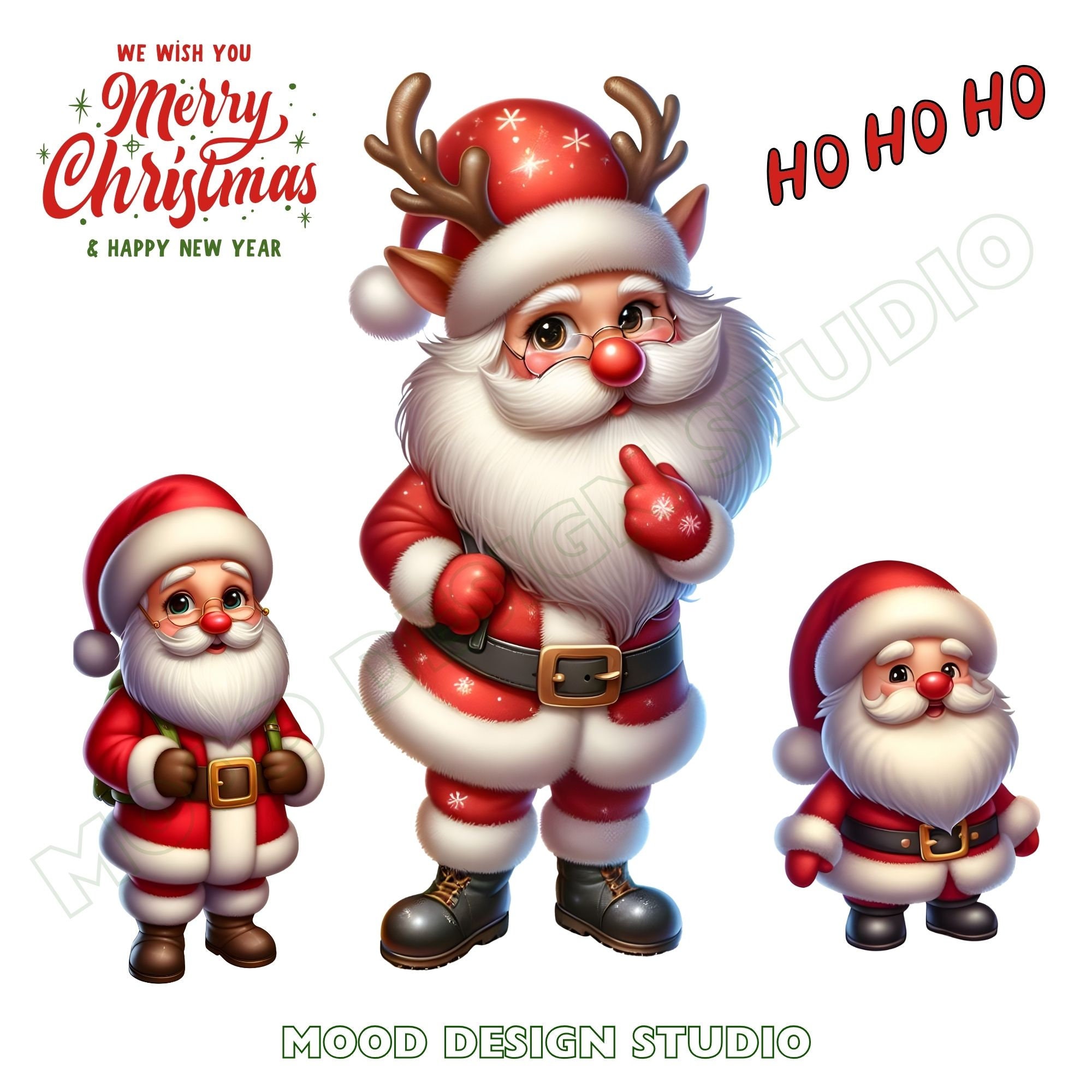 Santa Claus Clipart, High Quality PNG-SVG Files, Christmas Santa Claus ...
