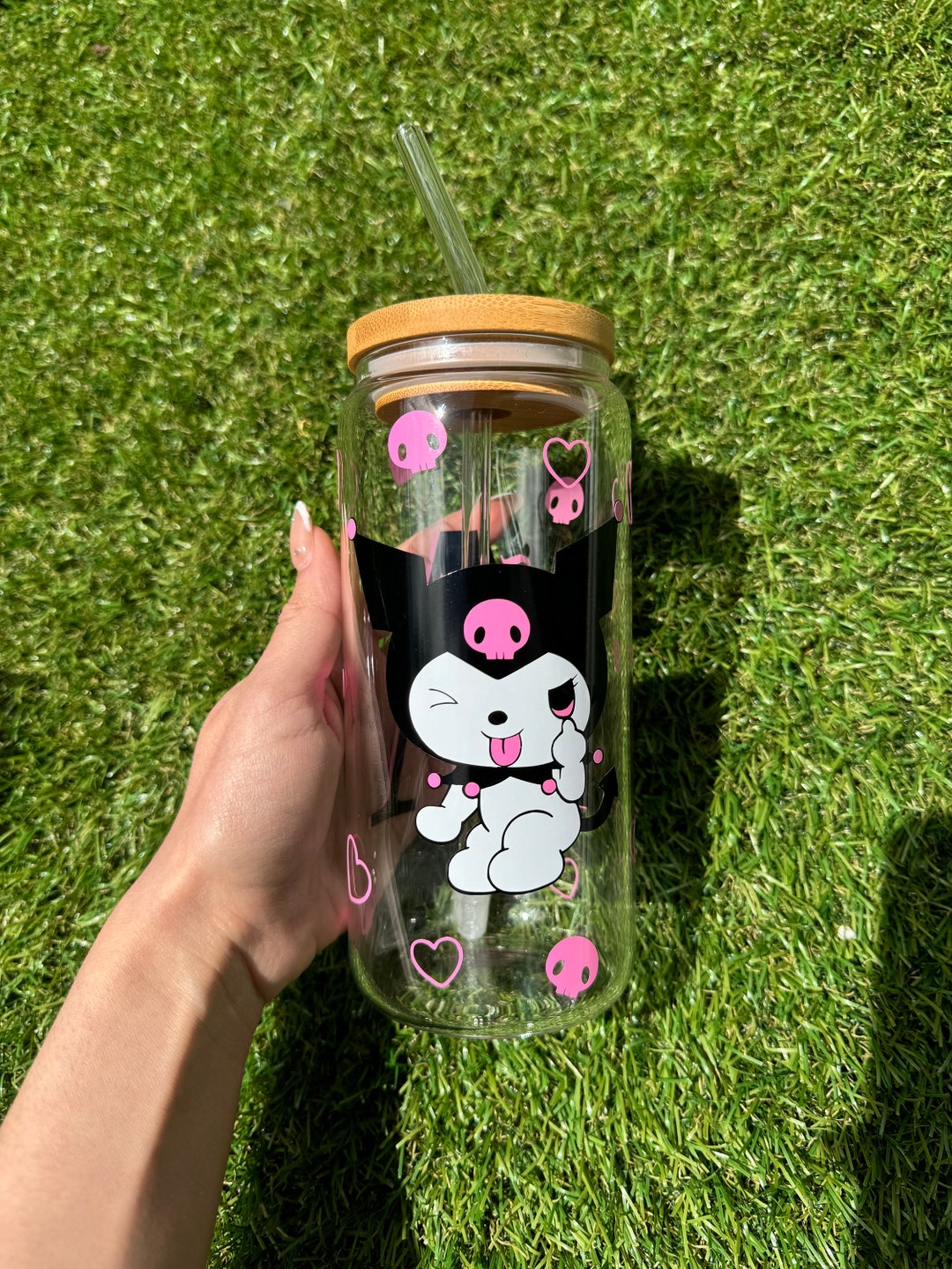 Kuromi Glass Cup - Etsy