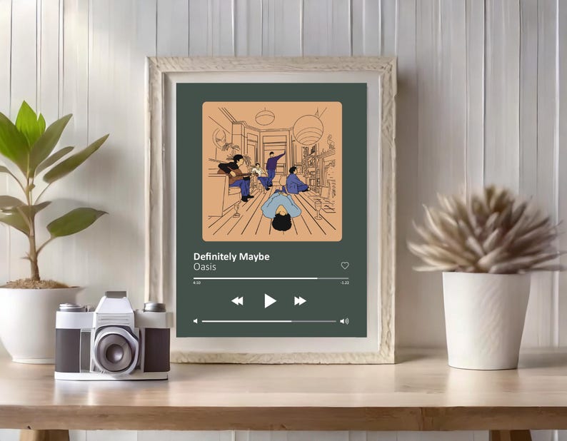 Oasis - Definitely Maybe Album Poster - Apple Music Style - Etsy
