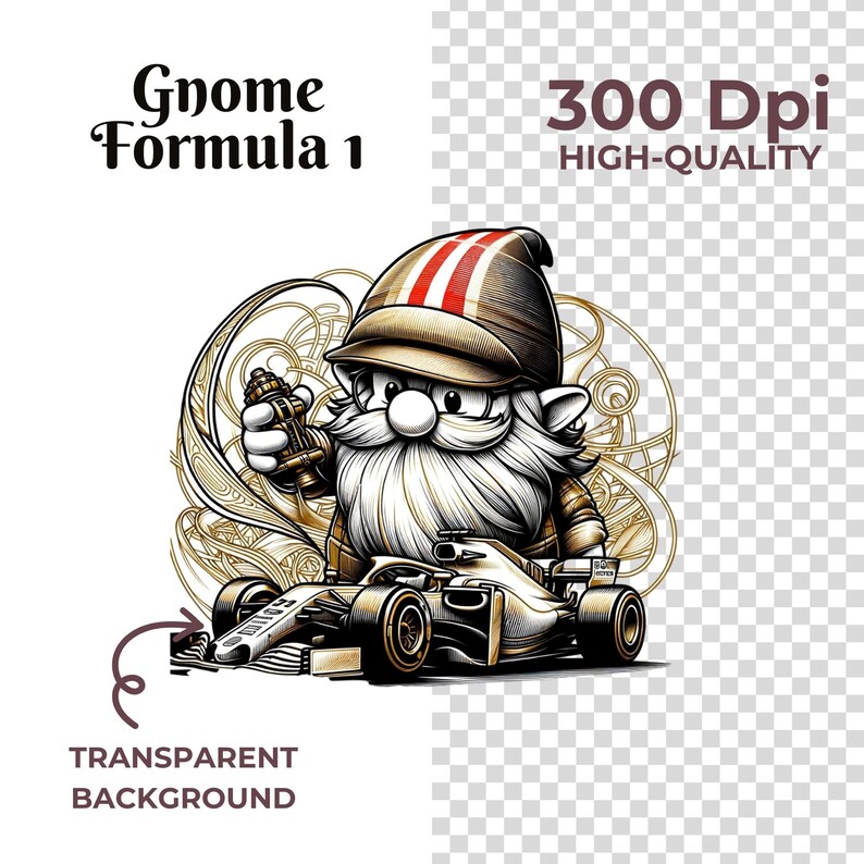 30 Gnome Formula 1 Clipart,scrapbooking, Instant Download - Commercial ...