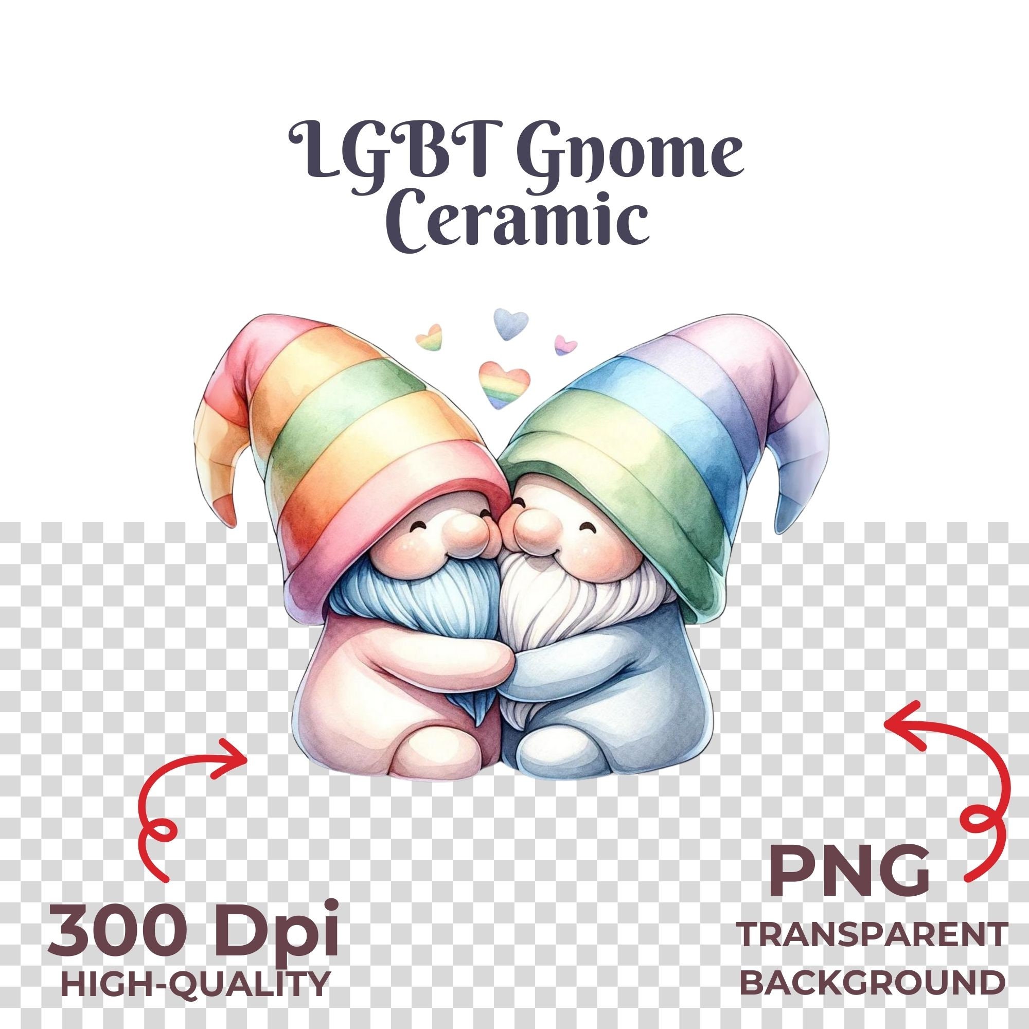 LGBT Gnome Ceramic, Lgbtq Watercolor Png, Pride Month PNG, LGBT Png ...