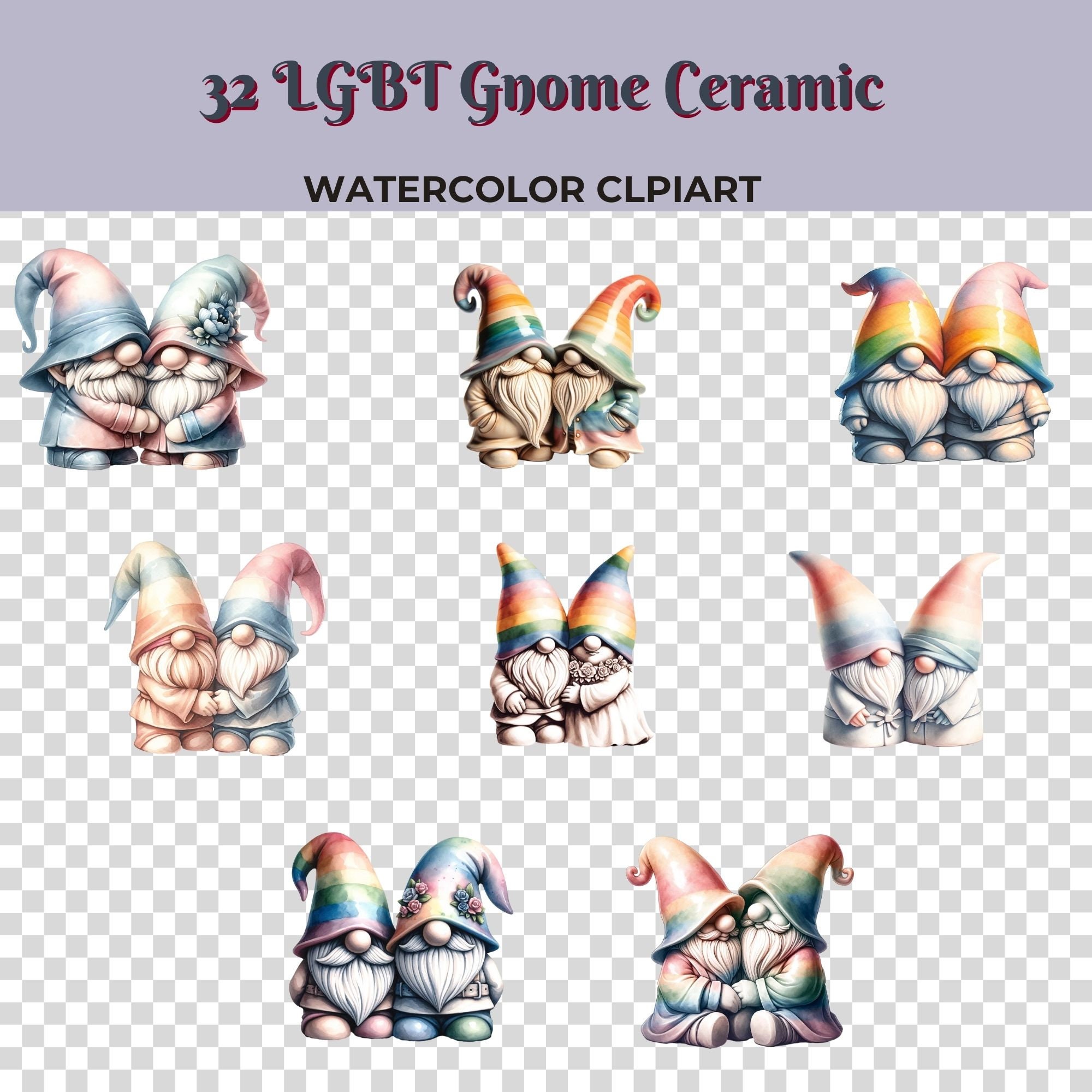 LGBT Gnome Ceramic, Lgbtq Watercolor Png, Pride Month PNG, LGBT Png ...