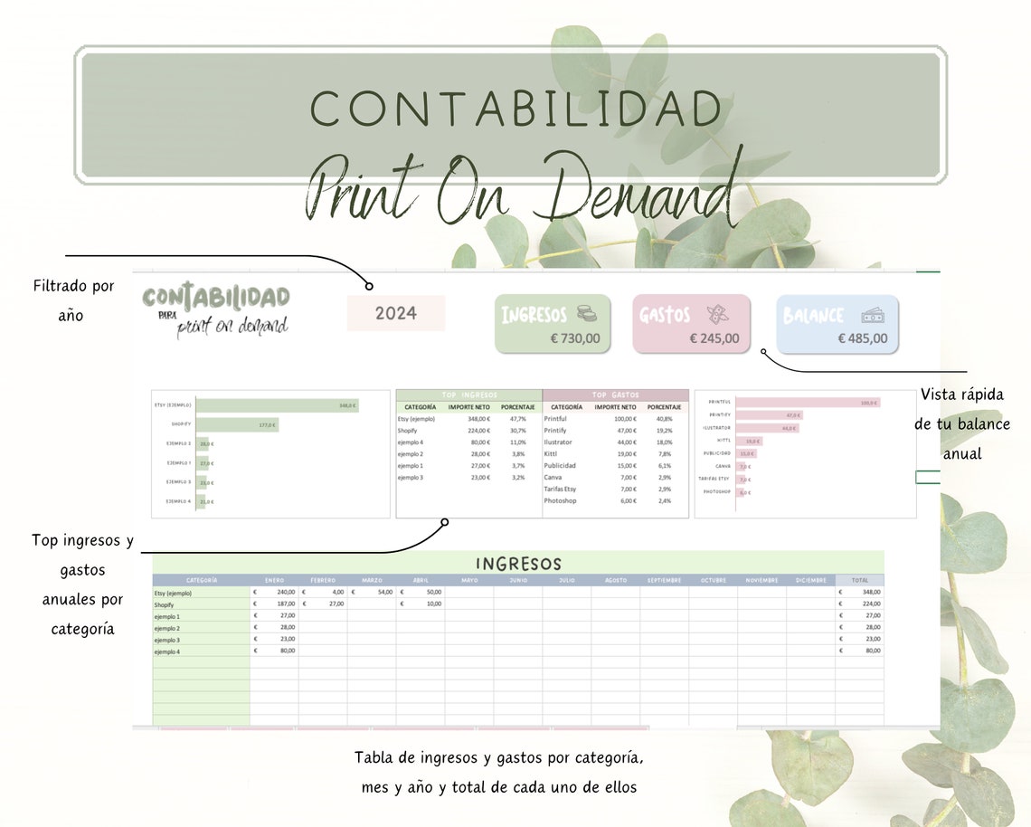 Print on Demand Accounting Excel Template/price Calculator for Etsy ...