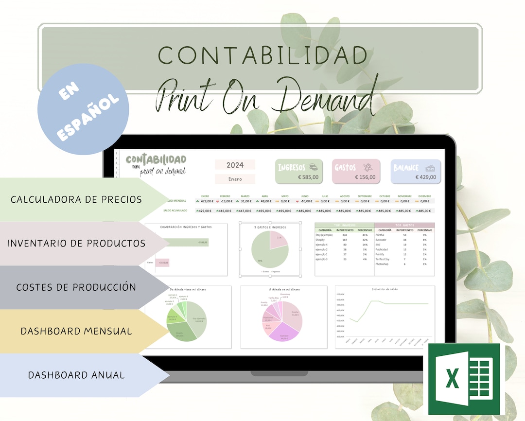 Print on Demand Accounting Excel Template/price Calculator for Etsy ...