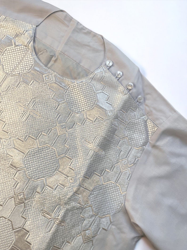 Embroidered Afghan White Thobe for Men Jubba Unique Embroidery Patterns ...