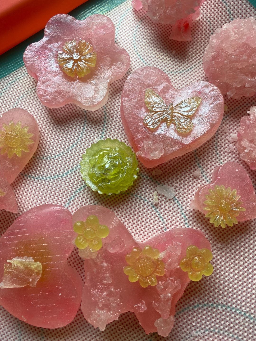 8-12 Piece Edible Crystal Gems Crunchy Crystal Candy Kohakutou 5 Flavor ...