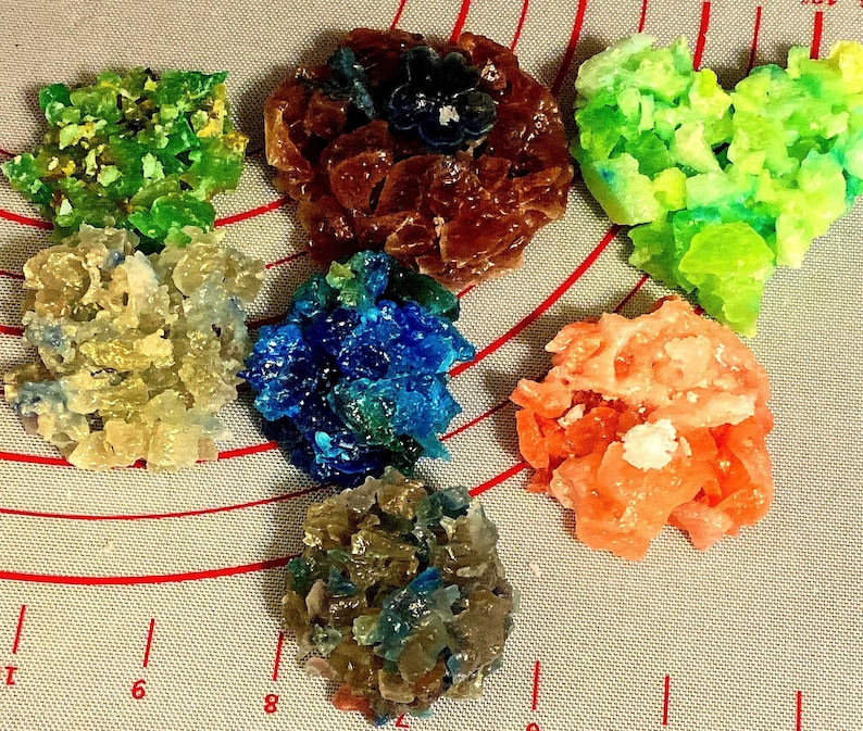 Edible Crystal Gem Candy Clusters Lucky 7– 7 Oz of Crunchy, Vegan ...