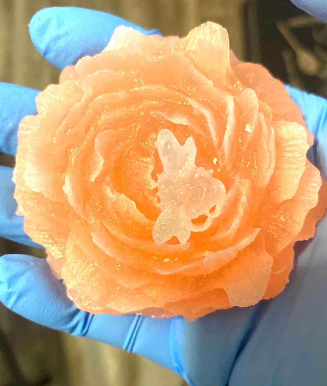 Large Peony Edible Crystal Flower Kohakutou Crunchy Candy. Edible ...