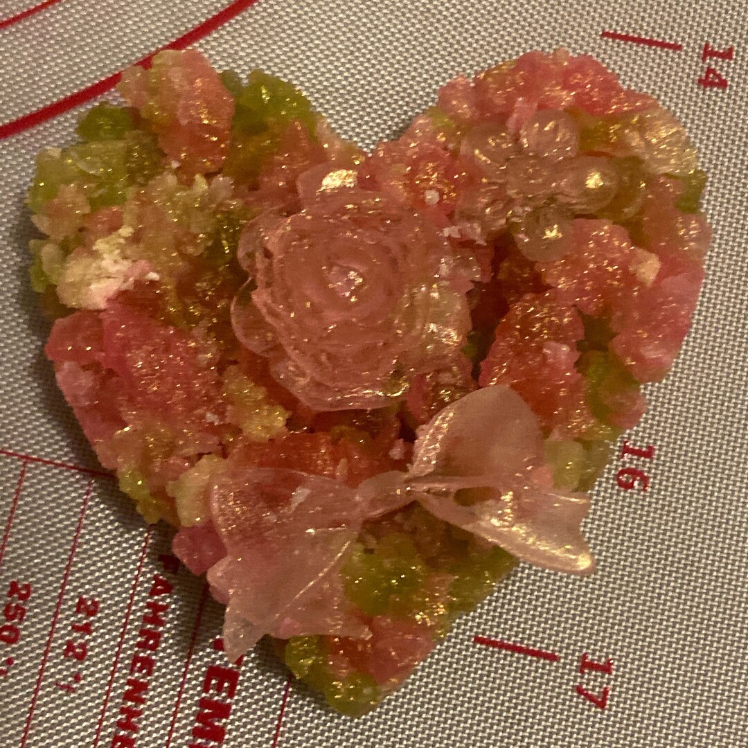 Crystal Gem Candy Kohakutou ASMR Crunchy Candy 6 Heart Clusters 2 ...