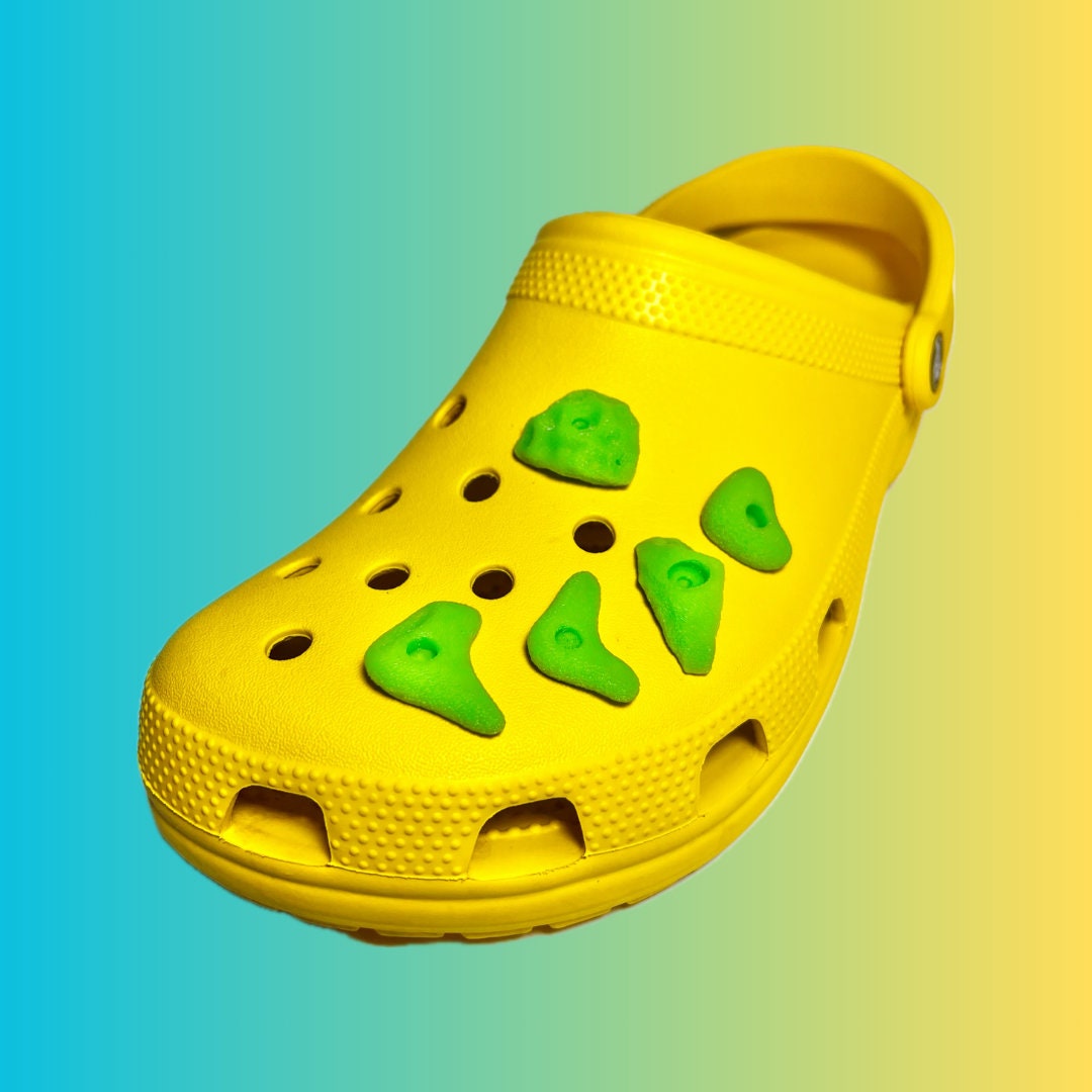 Set of 5 Green Rock Climbing Hold Croc Charms - Etsy