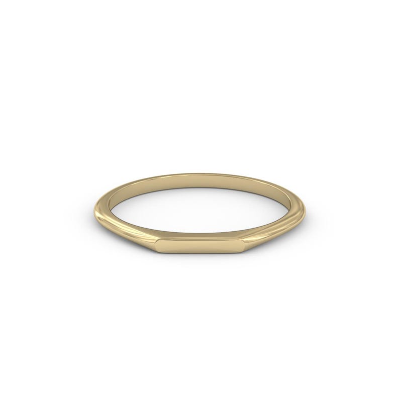 14K Solid Yellow Gold Oval Signet Ring ,unisex Pinky Ring Available in ...