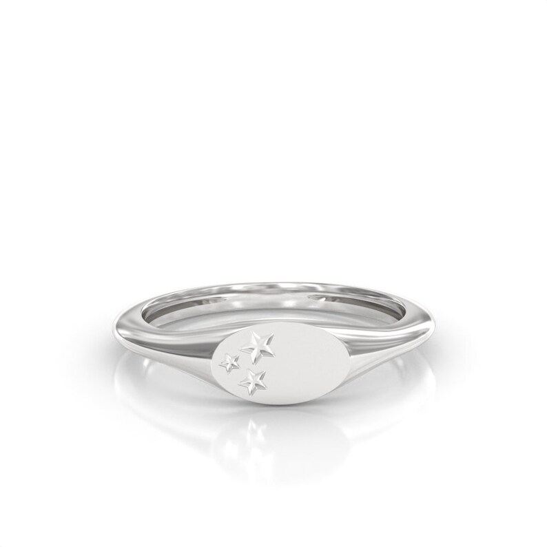 Pinky Signet Ring / 14k-18k Gold Oval Signet Ring / Small Signet Ring / Signet Ring Women ...