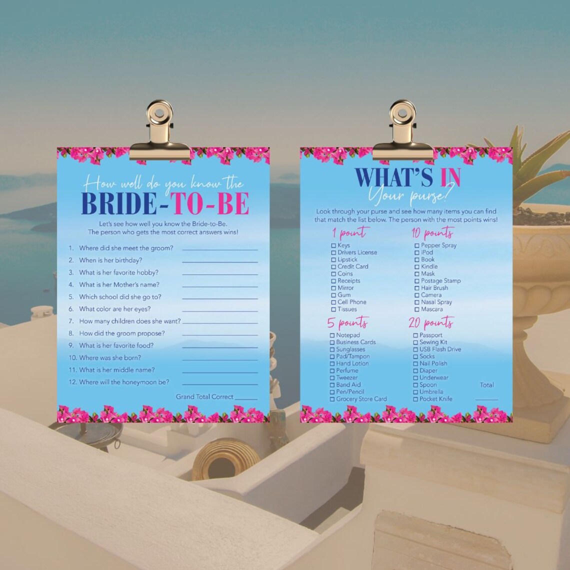 Mamma Mia Inspired Printable Party Games, Digital Printable, Mamma Mia ...