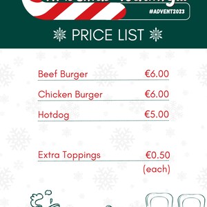 Christmas Market Price List - Etsy