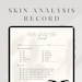 Professional Skin Analysis Record Form, Facial Consultation, Client ...