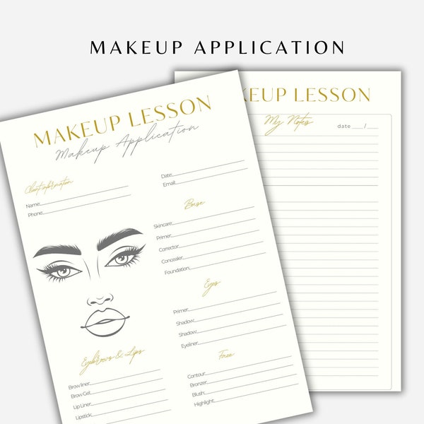 Makeup Tutorial Editable Manual - Etsy