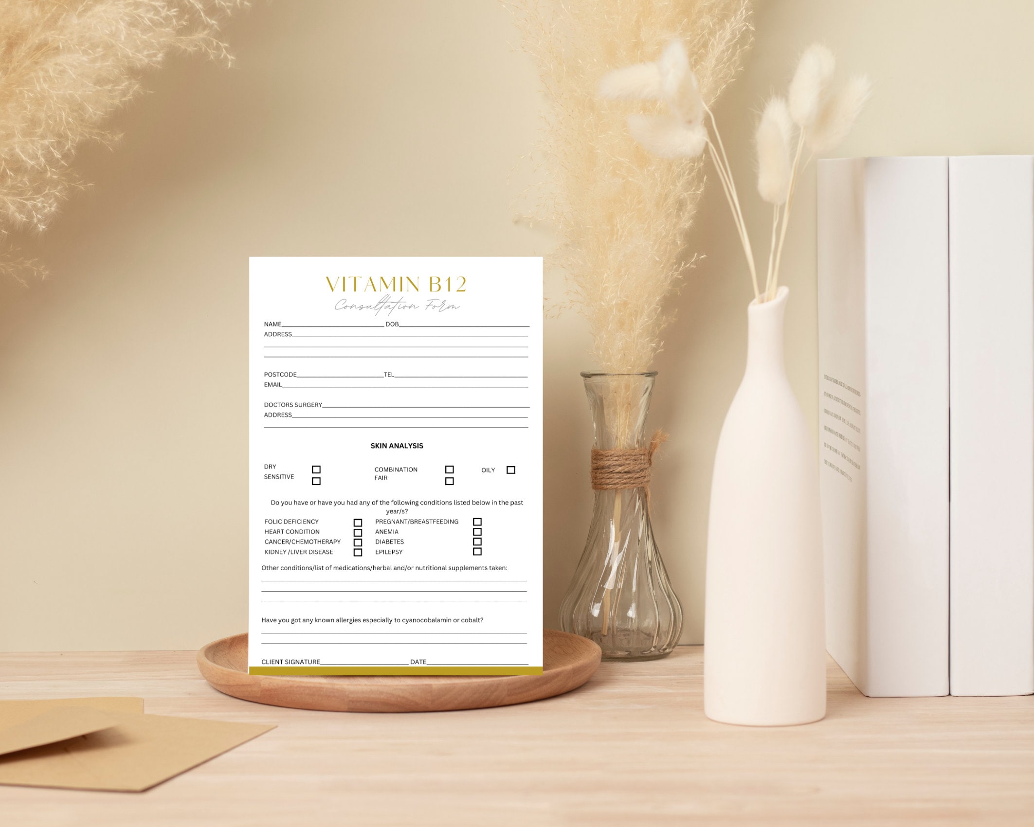 Editable Vitamin B12 Consent Form, Treatment Record & Consultation Form ...