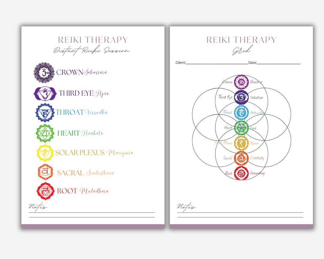 Reiki Distant Forms, Grid for Reiki Healing, Chakra Workbook, Crystal ...