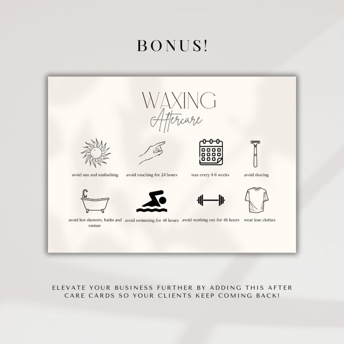 Waxing Consultation Form, Photo and Video Release Form, Wax Aftercare ...