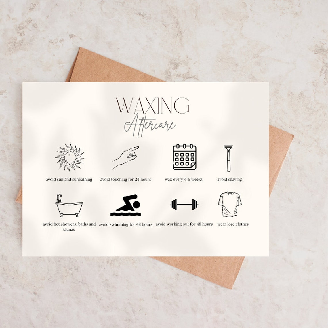 Waxing Consultation Form, Photo and Video Release Form, Wax Aftercare ...