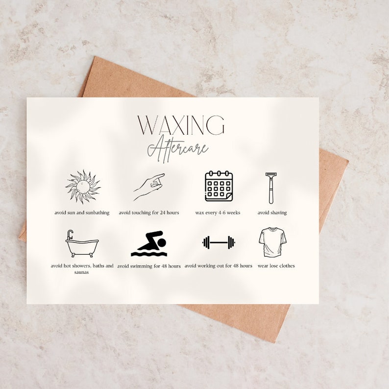 Waxing Consultation Form, Photo and Video Release Form, Wax Aftercare ...