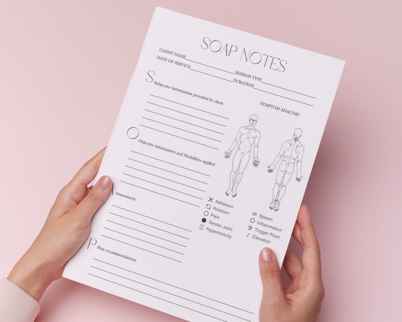 Massage SOAP Notes Template: Symptom Analysis Form (canva Editable ...