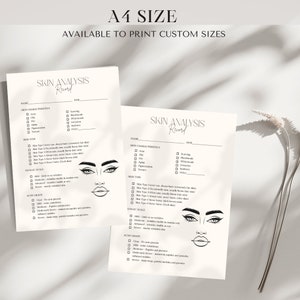 Esthetician Client Intake Form: Professional Skin Analysis (editable ...