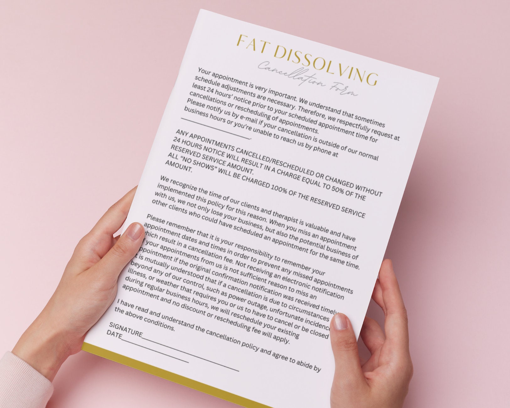 Fat Dissolving Forms Bundle: Consent, Medical History, Aftercare (canva ...