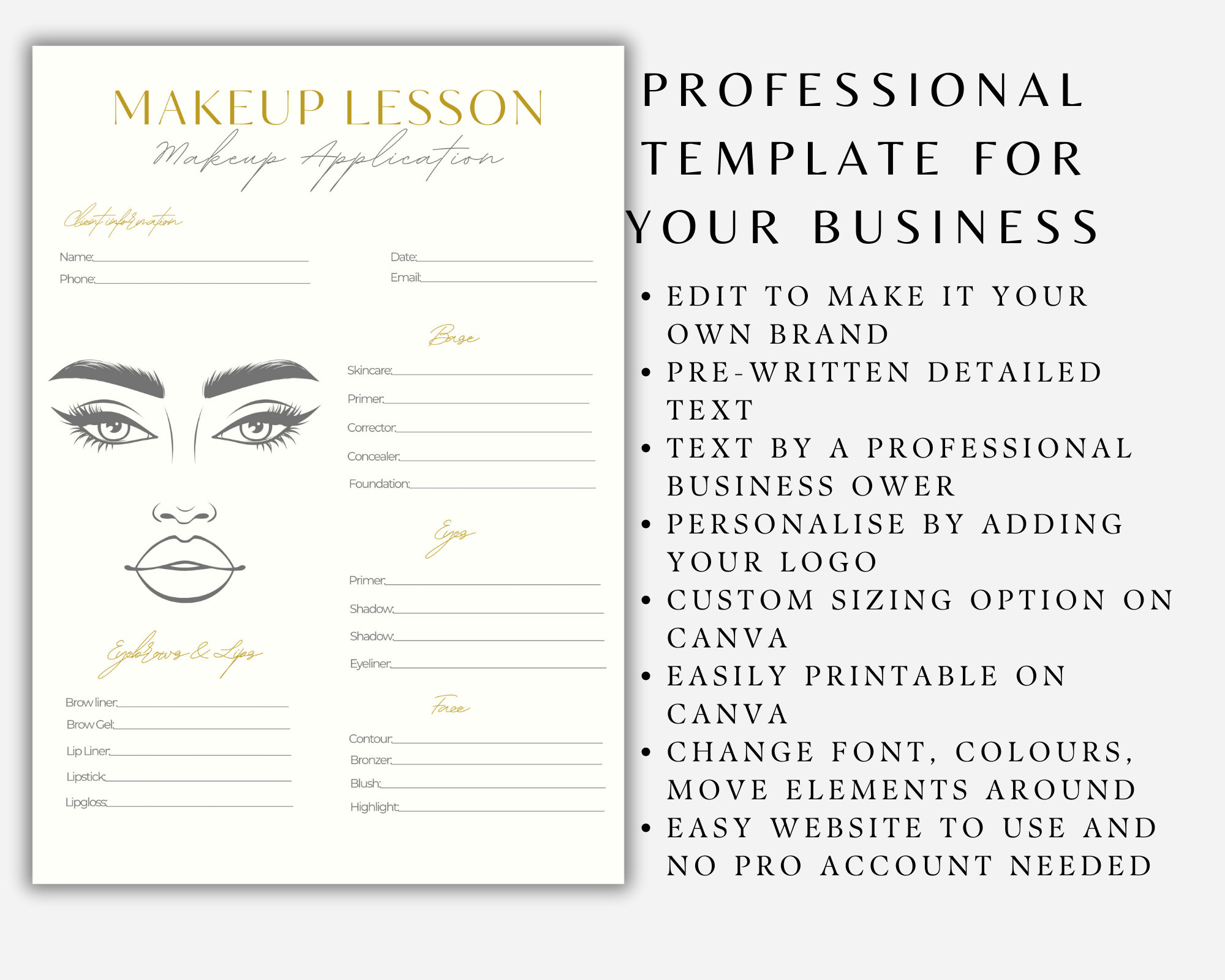 Makeup Lesson, Face Chart, Makeup Course, Makeup Artist Tutorial ...