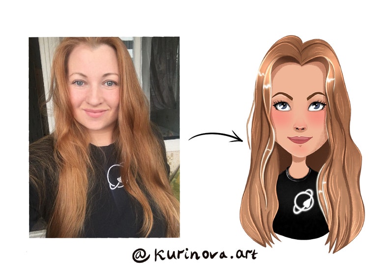 Cartoon Portrait for Your Social Media Profile Picture Icon for ...