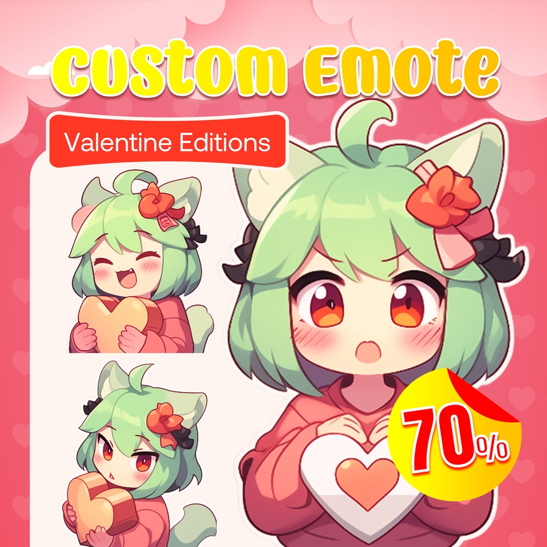 Custom Emotes for Streaming and Animated Emotes, Vtuber Cute Chibi ...
