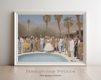 Palm Springs Oil on Canvas Palm Tree Wall Art Mid-century Modern ...