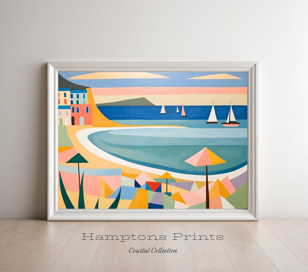 Amalfi Coast Italian Riviera Painting to Print | Printable Italy Art ...