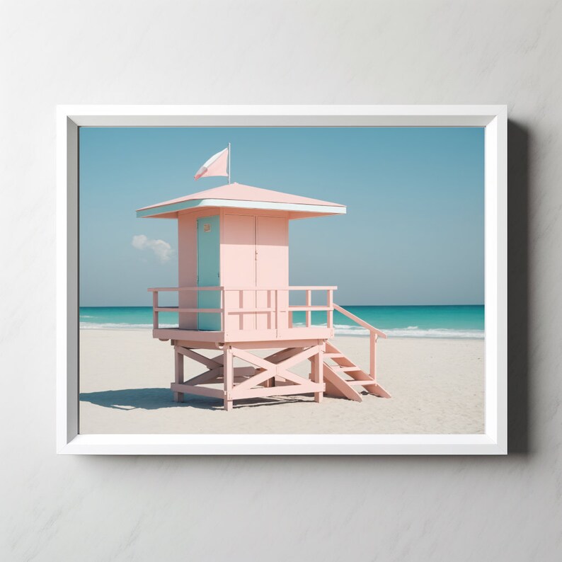 Miami Lifeguard Stand Art Print Downloadable Art Prints Digital ...