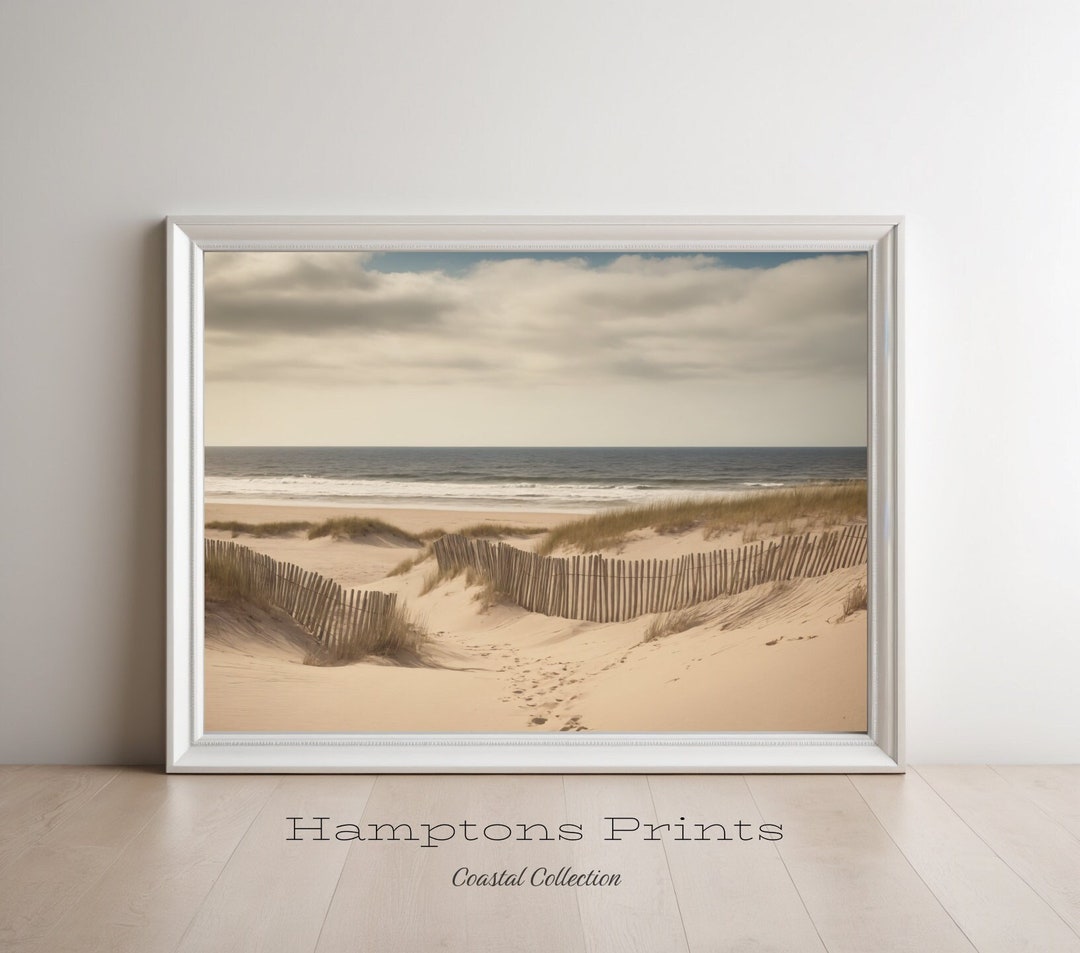 Hamptons Dunes Art Print | Digital Download Art | Seascape Painting ...