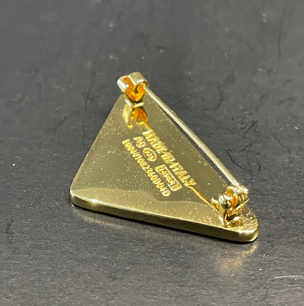 Prada Vintage Wonderful Gold Brooch With Black Insert - Etsy