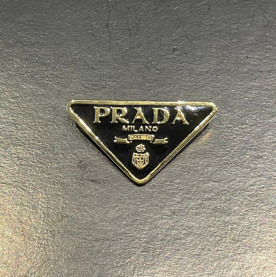 Prada Vintage Wonderful Gold Brooch With Black Insert - Etsy