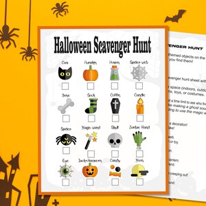 Halloween Scavenger Hunt Game Printable Kids Activity Downloadable ...