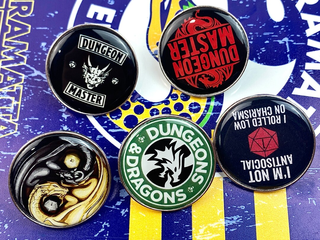 DND Pins Yin Yang Balance Brooch Pins Dungeons and Dragons Brooch ...