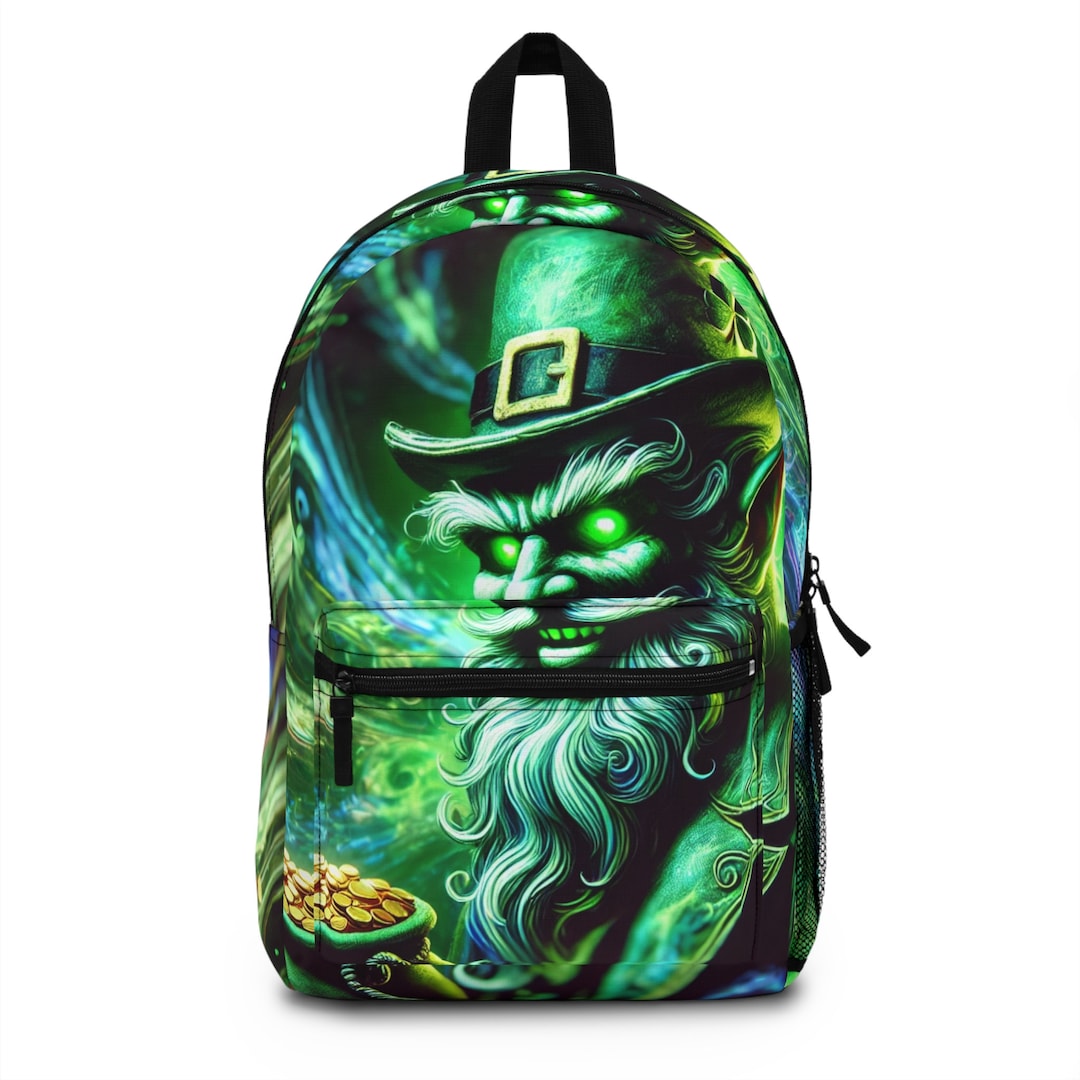 Green Leprechaun Backpack | Fantasy School Bag, Unique Travel Knapsack ...