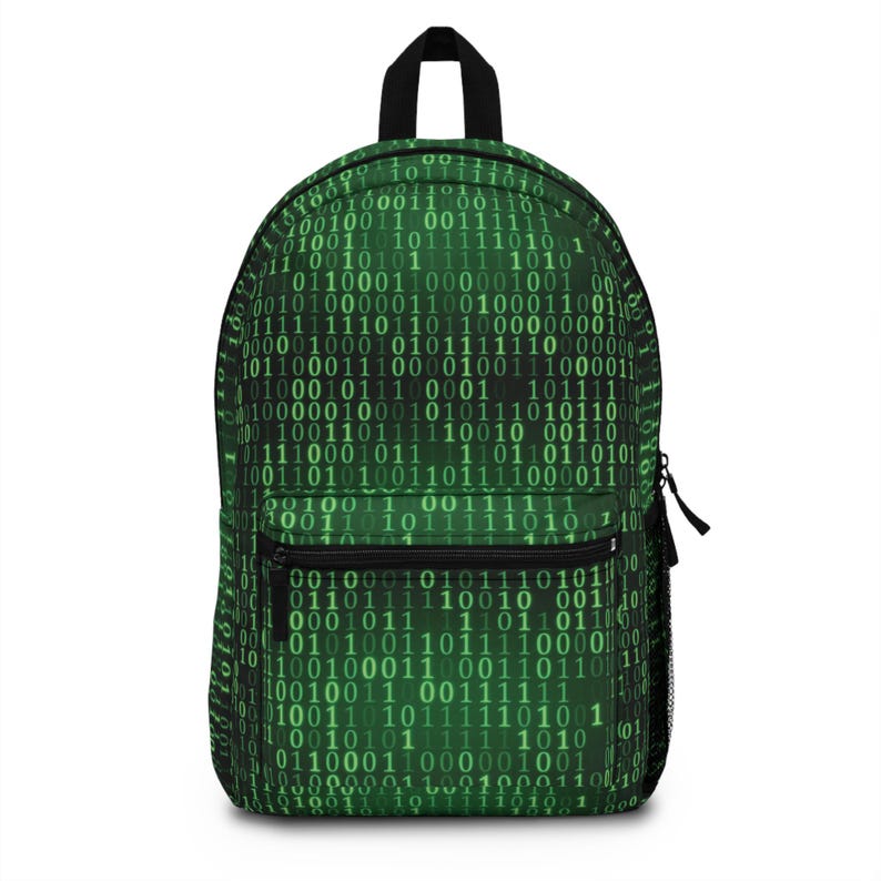 Cyberpunk Laptop Backpack Matrix Themed Techwear, Urban Travel Bag, Personalized Sci-fi ...
