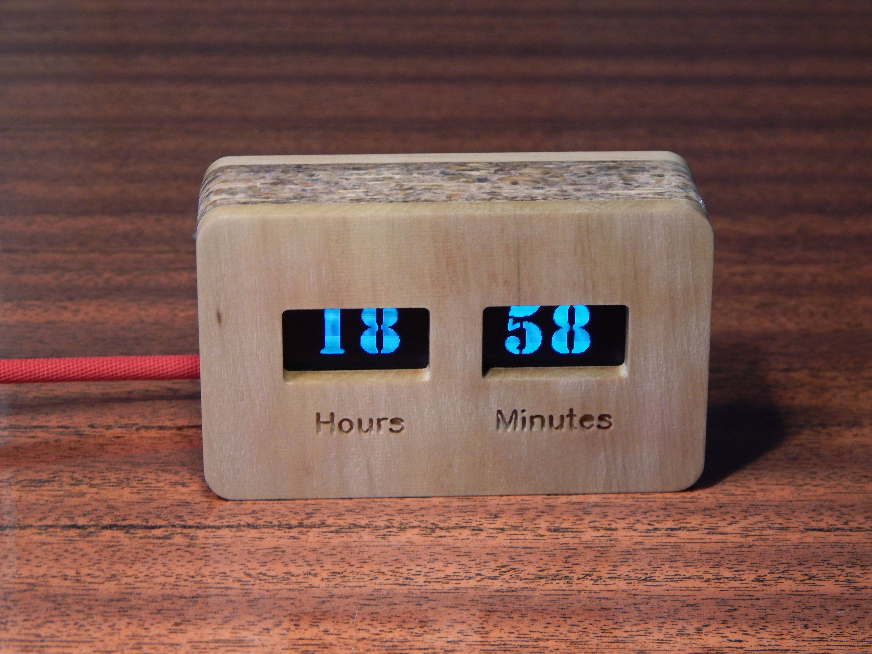 Wooden Handmade Electronic Flip-clock - Etsy