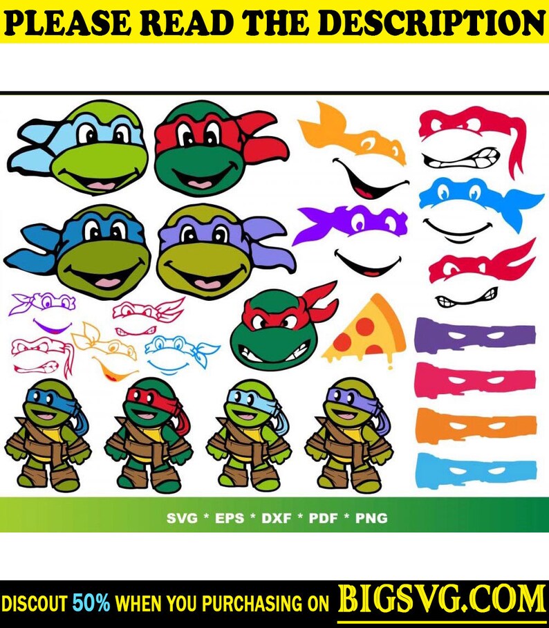 1000 Files Ninja Turtles Bundle Alphabet, Ninja Turtles Svg Cut Files ...