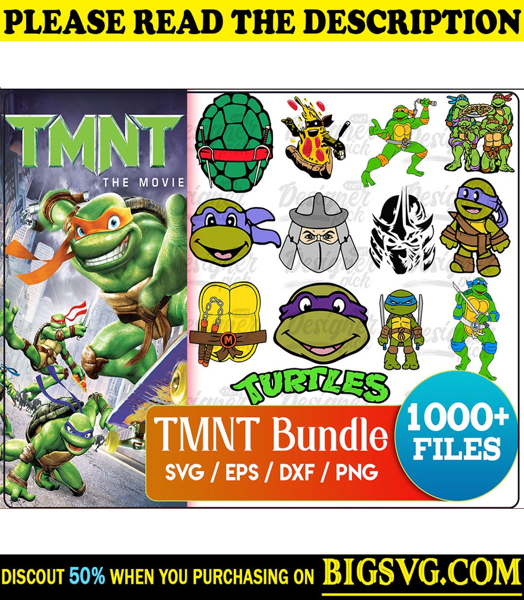 1000 Files Ninja Turtles Bundle Alphabet, Ninja Turtles Svg Cut Files ...