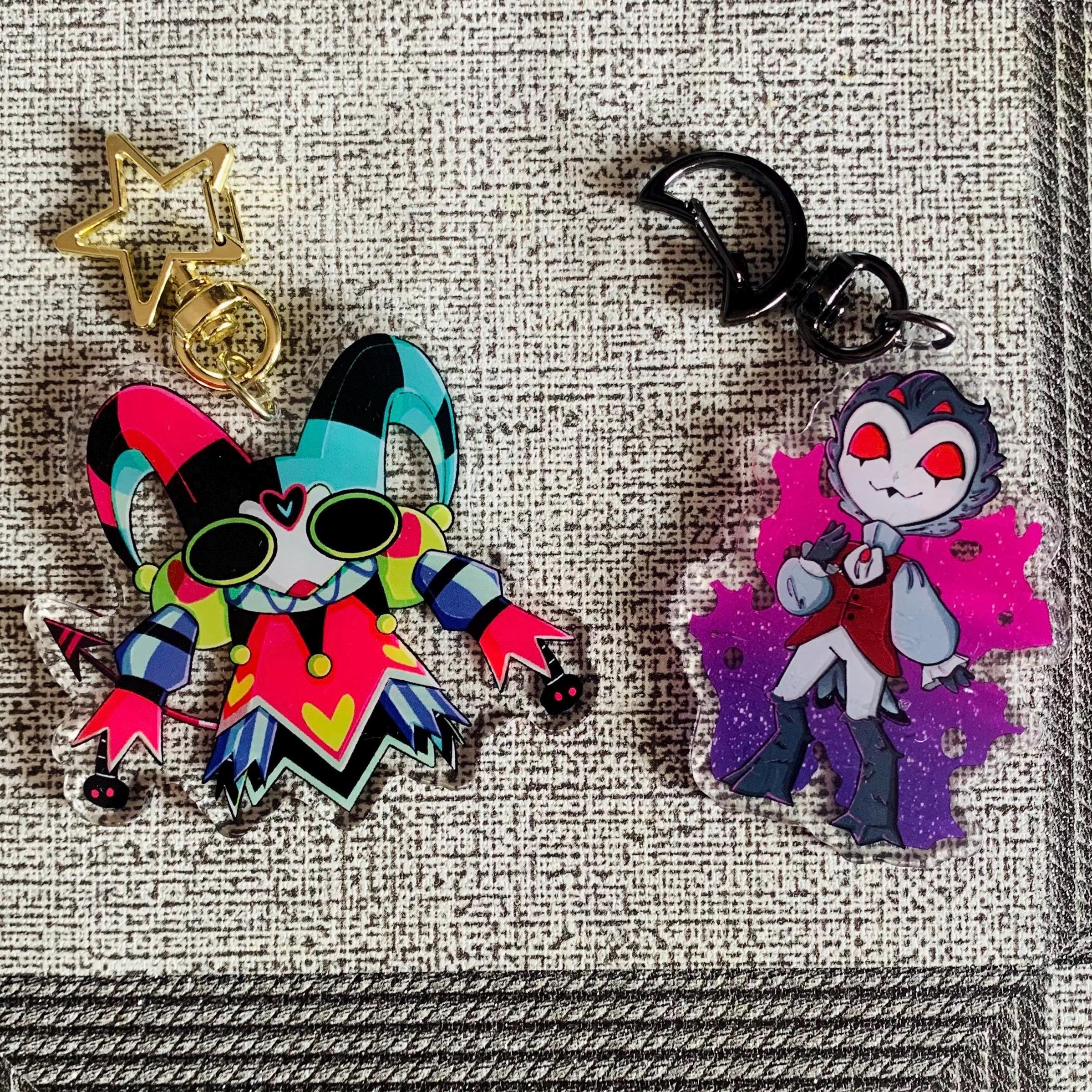 Helluva Boss Keychains Squished Fizzarolli/stolas - Etsy