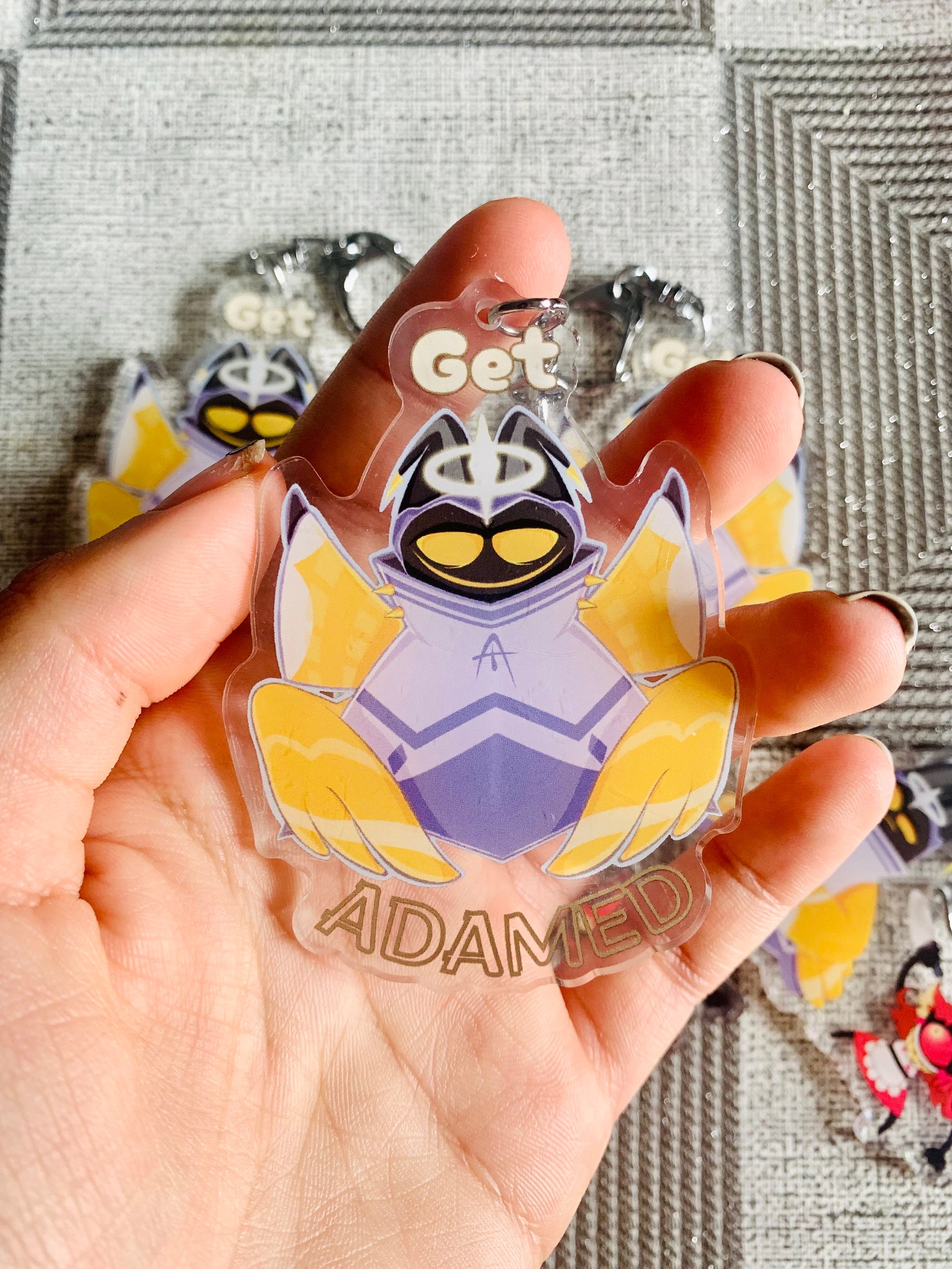 Hazbin Hotel Keychains Squished Adam And/or Niffty - Etsy