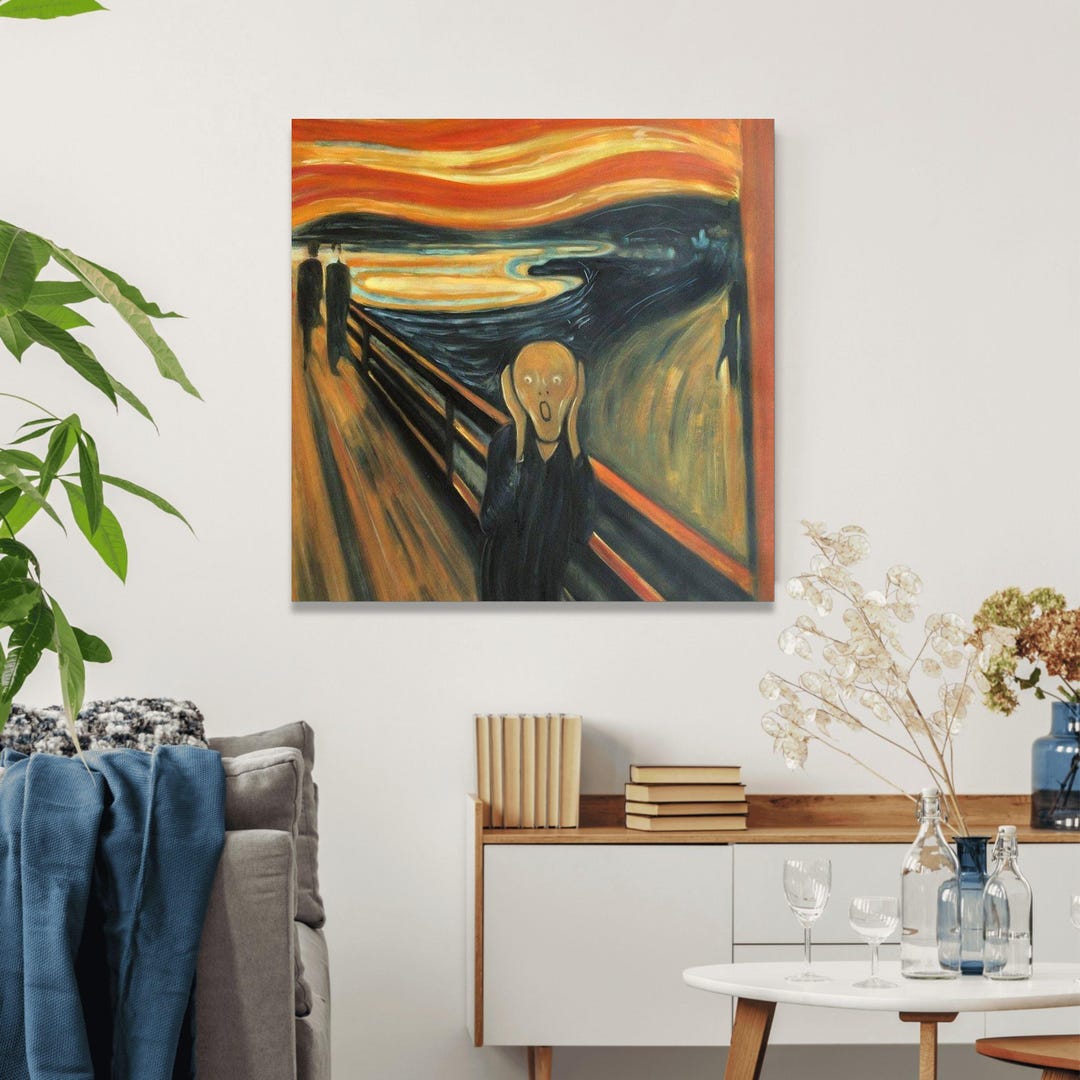 The Scream Canvas Wall Art, Edvard Munch Expressionist Painting ...