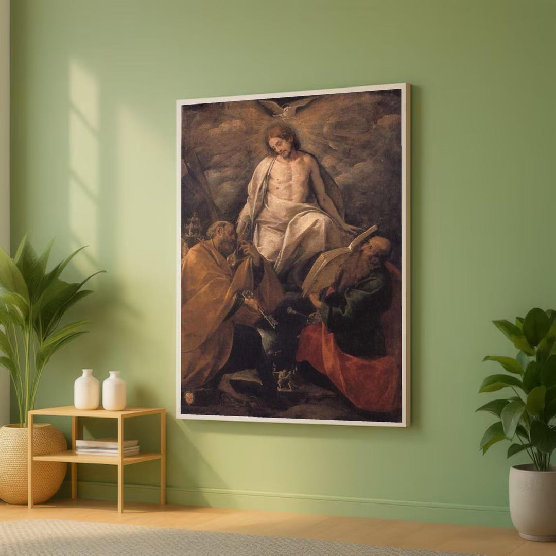 Religious Renaissance Canvas Wall Art, Jesus Christ With Saints ...