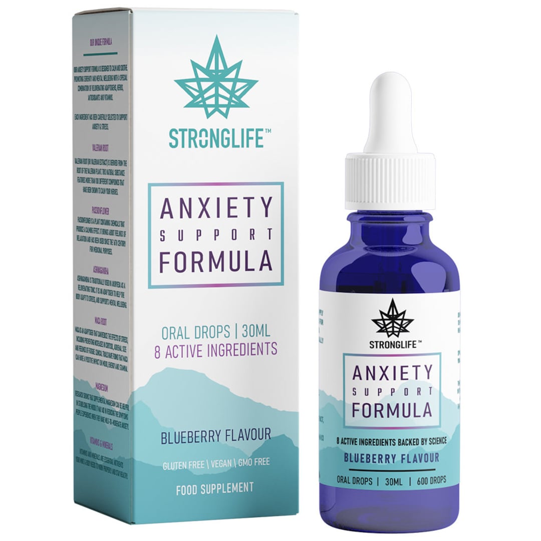 Stronglife Anxiety Drops - Valerian Root, Passionflower, Ashwagandha ...