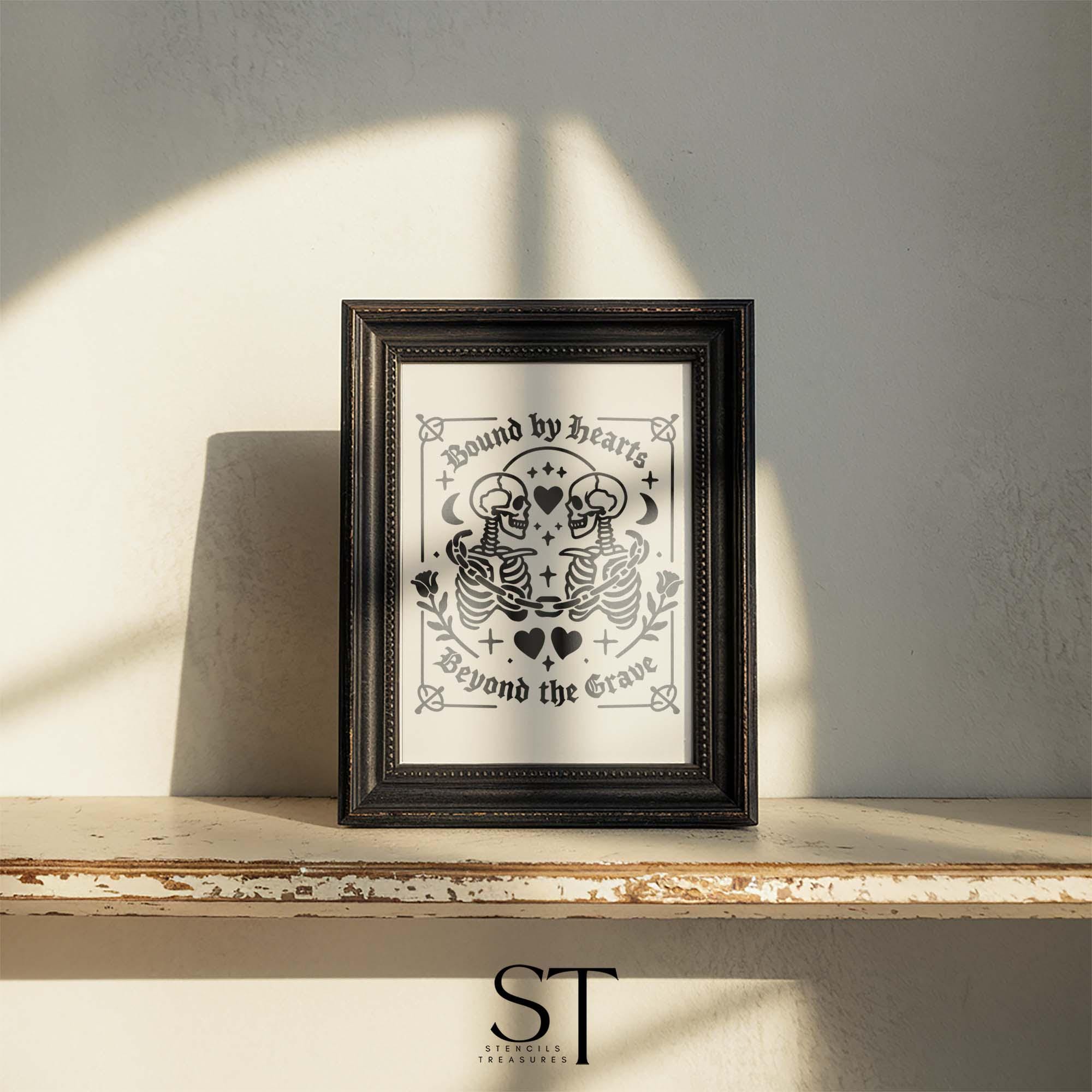 Bound by Heart SVG | Gothic Skeleton Love Design | Eternal Bond Cut ...
